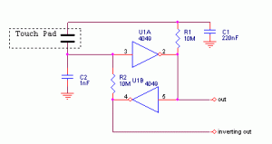 Simple Toggle Touch Switch Using Two Inverter Gates – Electronic ...