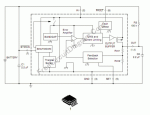 Low-Drop-Out (LDO) Low-Voltage Linear Regulator Using NCP2860 IC – Electronic Circuit Diagram