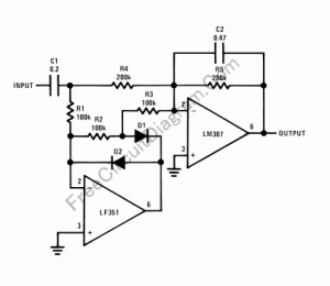 Amplitude Average Detector – Electronic Circuit Diagram