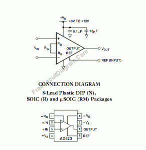 Single Chip Single Supply Instrumentation Amplifier – Electronic Circuit Diagram