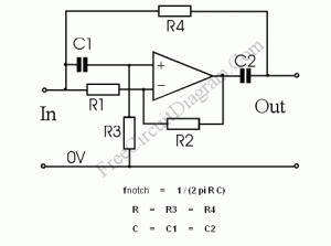 Notch Filter: The Circuit’s Diagram and The Design Formula – Electronic ...