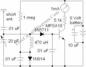 Field Strength Meter – Electronic Circuit Diagram