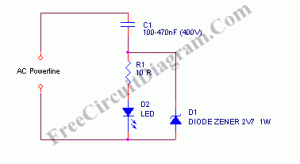 AC Powered-LED Circuit – Electronic Circuit Diagram