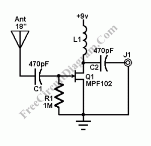 AM/FM Antenna Booster – Electronic Circuit Diagram
