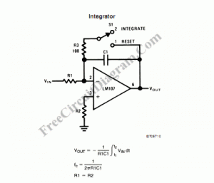 Integrator Circuit With Reset – Electronic Circuit Diagram