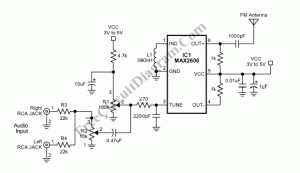 Another Small Single Chip FM Transmitter – Electronic Circuit Diagram