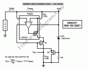Current Sensing for High Voltage Application – Electronic Circuit Diagram