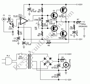 Simple Audio Amplifier – Electronic Circuit Diagram