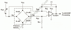 Pressure Sensor Signal Conditioning Circuit with Single Op-Amp ...