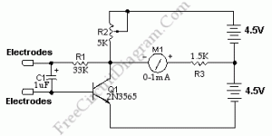 Simple Lie Detector – Electronic Circuit Diagram