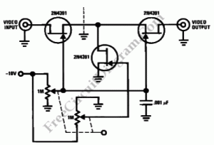 Voltage Controlled Variable Gain Amplifier – Electronic Circuit Diagram