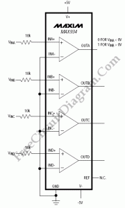 Symmetric (+-) 5V to CMOS/TTL Level Shifter – Electronic Circuit Diagram