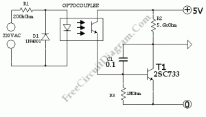 220V Power Line Interface – Electronic Circuit Diagram