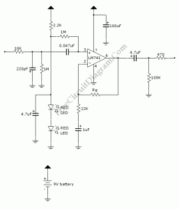 Guitar Pre-Amplifier – Electronic Circuit Diagram