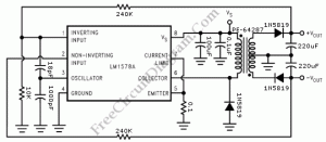 RS232 Line Driver Power Supply – Electronic Circuit Diagram