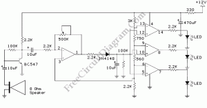 Decibel Sound Pressure Level Meter – Electronic Circuit Diagram