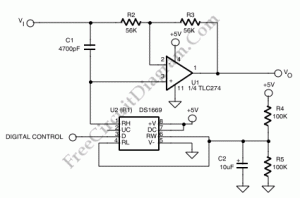 Digitally Controlled Phase Shifter – Electronic Circuit Diagram