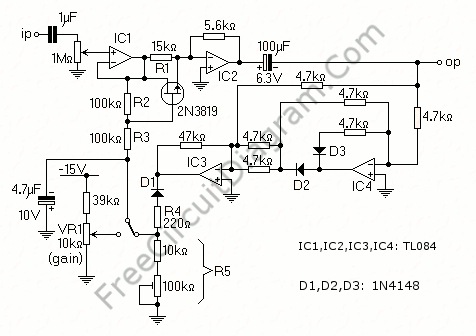 Simple Audio Compressor Circuit Diagram