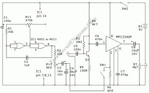 Analog Tremolo (Guitar) Sound Effect – Electronic Circuit Diagram