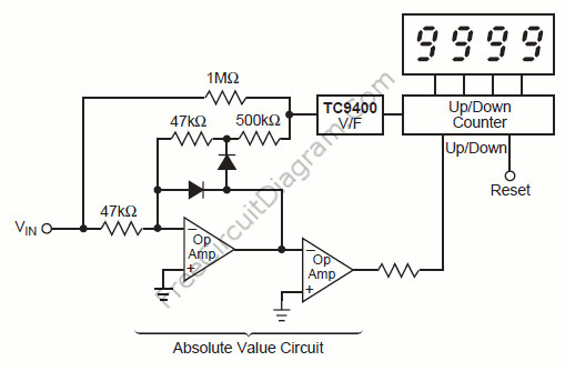 Bipolar Input Long Term Integrator – Electronic Circuit Diagram
