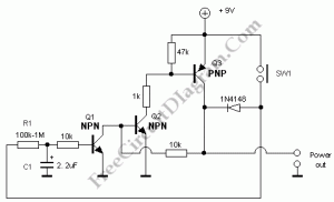 Toggle Push Button with Press and Hold – Electronic Circuit Diagram