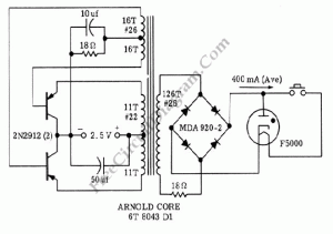 Black Light (UV Tube Lamp) Inverter – Electronic Circuit Diagram