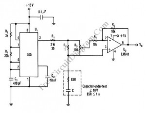 Capacitor ESR Meter – Electronic Circuit Diagram