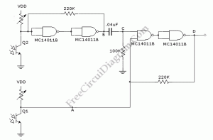 One Direction Motion Sensor – Electronic Circuit Diagram