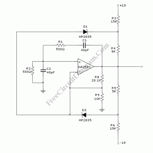 Wien-Bridge Oscillator Using HA2541 Op-Amp – Electronic Circuit Diagram